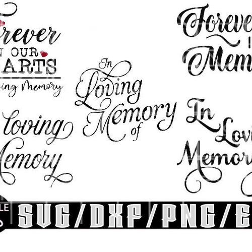 In Our Hearts in Loving Memorysvg Dxf Eps and Png - Etsy