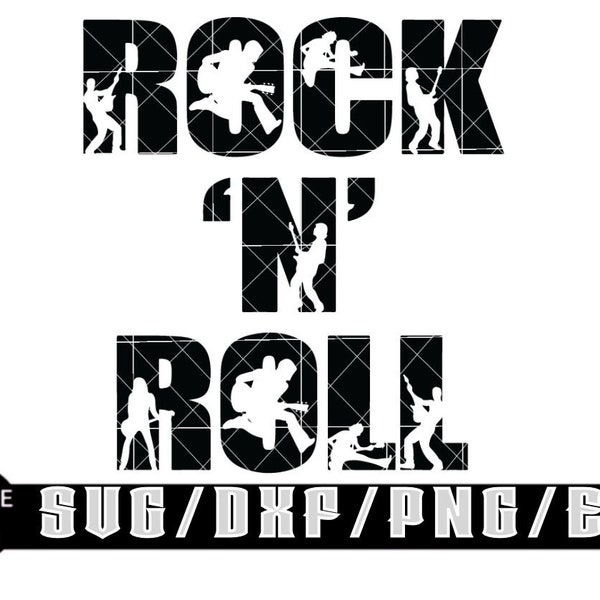 Rock N Roll Svg - Etsy