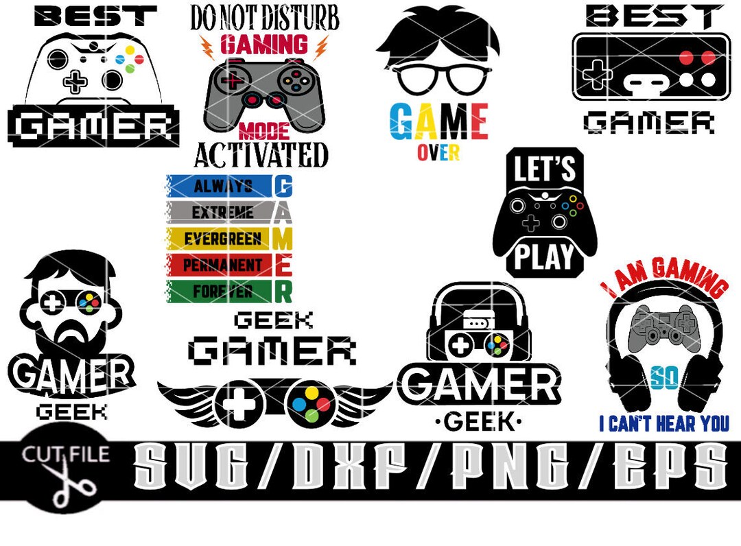 Gaming/gamer Bundle Svg/ Layered Digital Downloads for Cricut ...