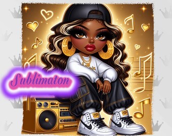 Cute Chibi Girl Throwing A Kiss PNG Sublimation Design Digital Art ...