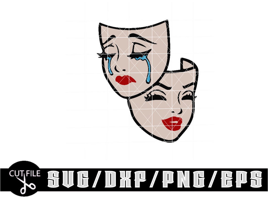 Smile Now Cry Later Faces Svg/ Clown Girl Faces Svg/ Layered - Etsy ...