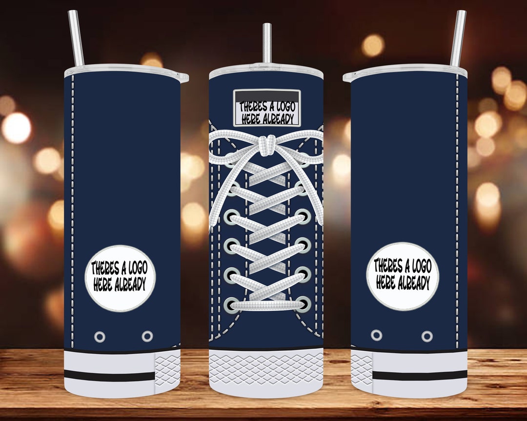 20 Oz Skinny Tumbler Shoe Wrap • Blue/chucks • (acknowledgement That ...
