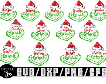 Family Grinch Svg | Etsy