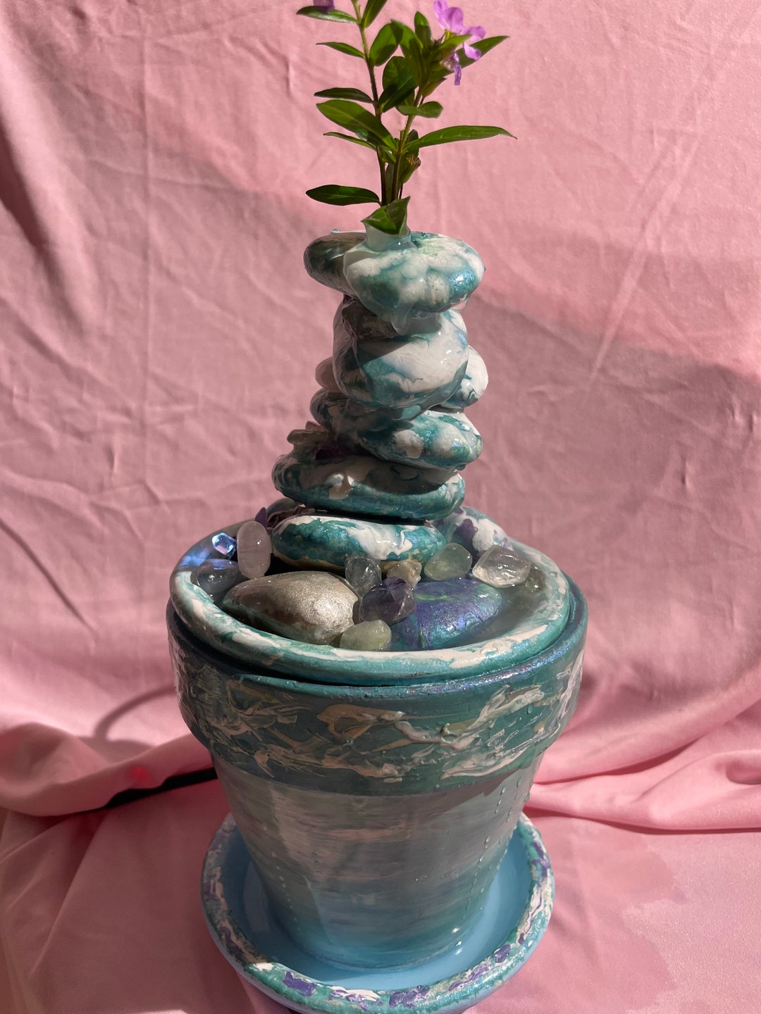 Original Hand Painted Rock Waterfall - Etsy