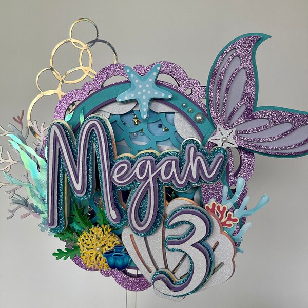 Mermaid Cake Topper - Etsy
