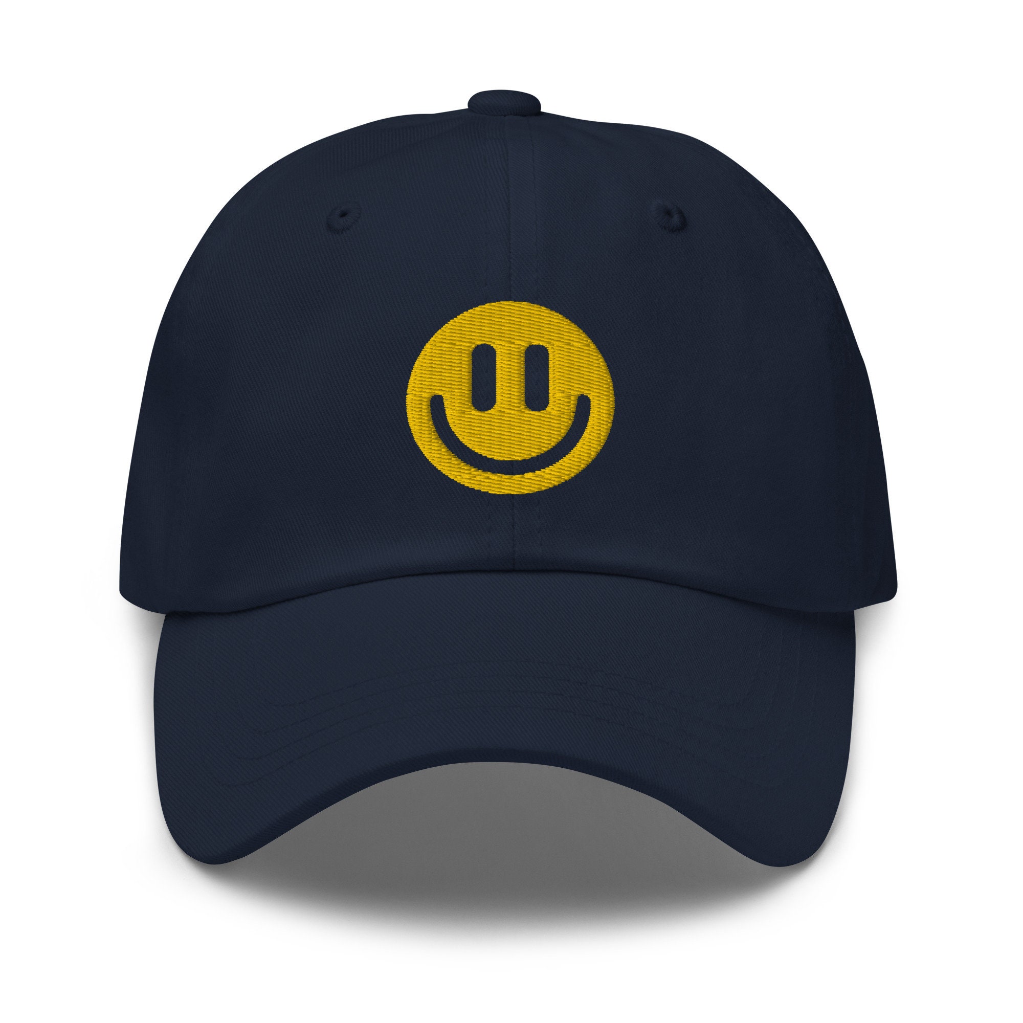 Tan Smiley Face Emoji Dad Hat Embroided Baseball Cap Low Profile Sports ...