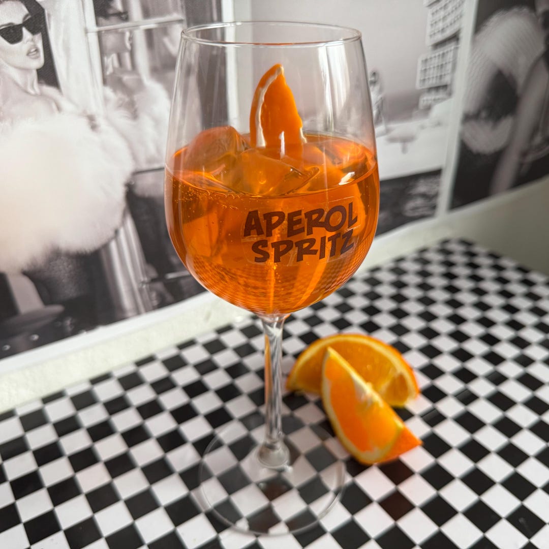 Aperol Spritz Cocktail Candle | Handmade | Realistic | Orange Slice and ...