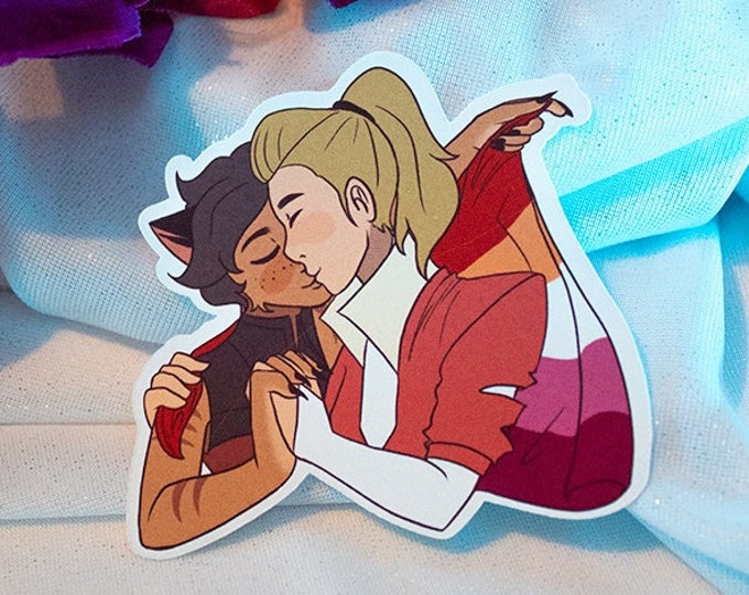 Catradora KISS Lesbian Sticker - Etsy