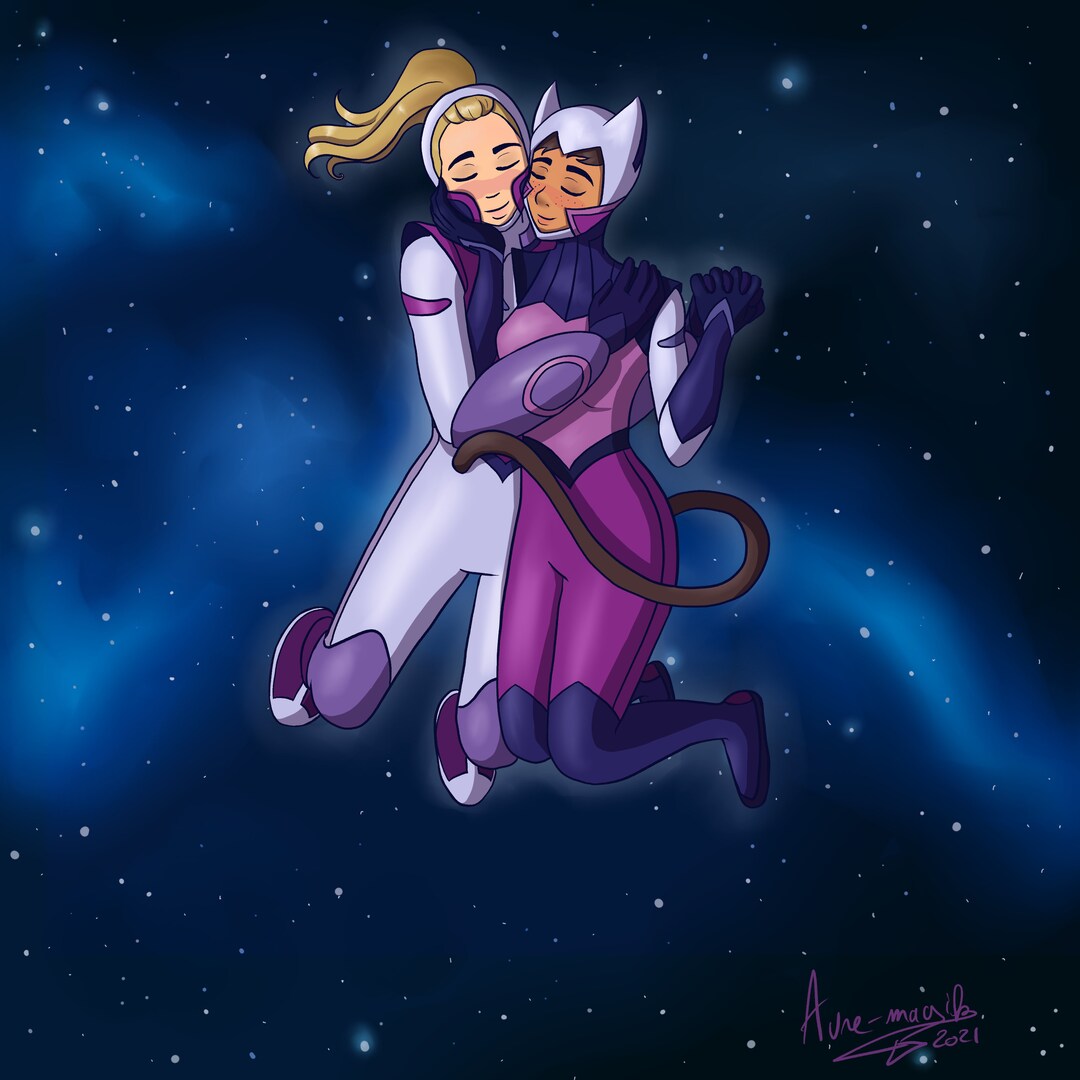 Spacesuit Catradora _ Print - Etsy