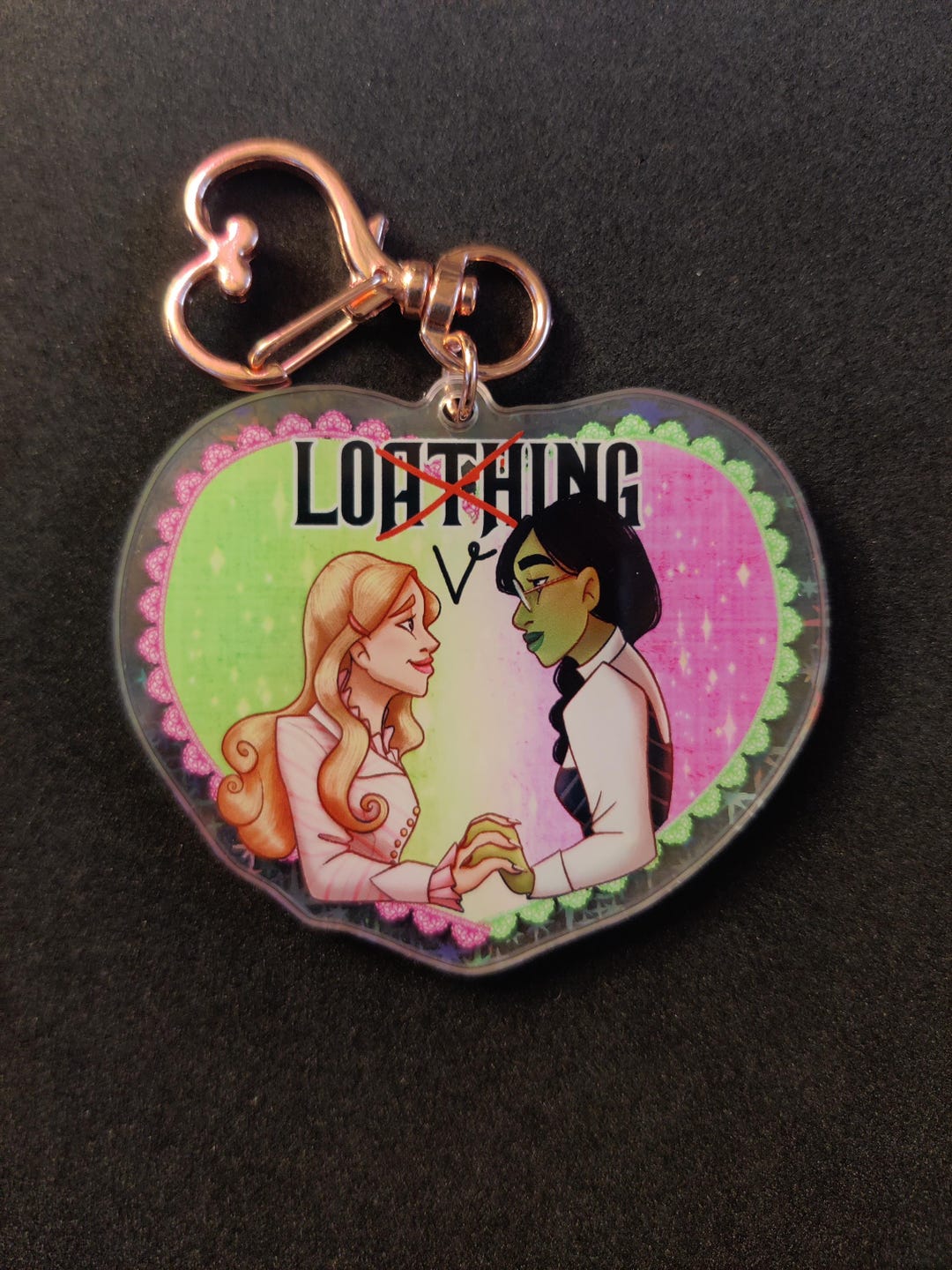 Keychain Wicked "what is This Feeling" With Elphaba and Glinda - Etsy