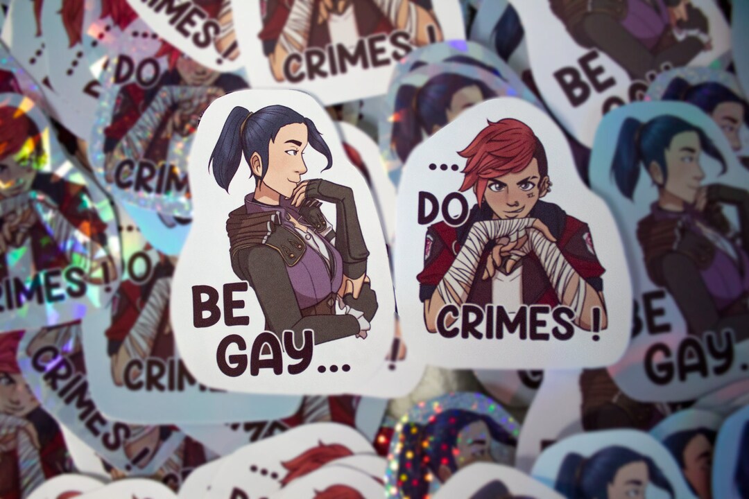 Cait and Vi STICKERS From Arcane _ Be Gay Do Crime - Etsy