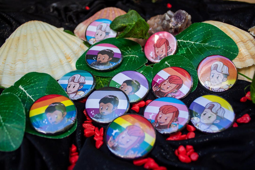 Nimona Pride Pins _ 11 Possibilities _ Nimona - Ambrosius - Ballister ...