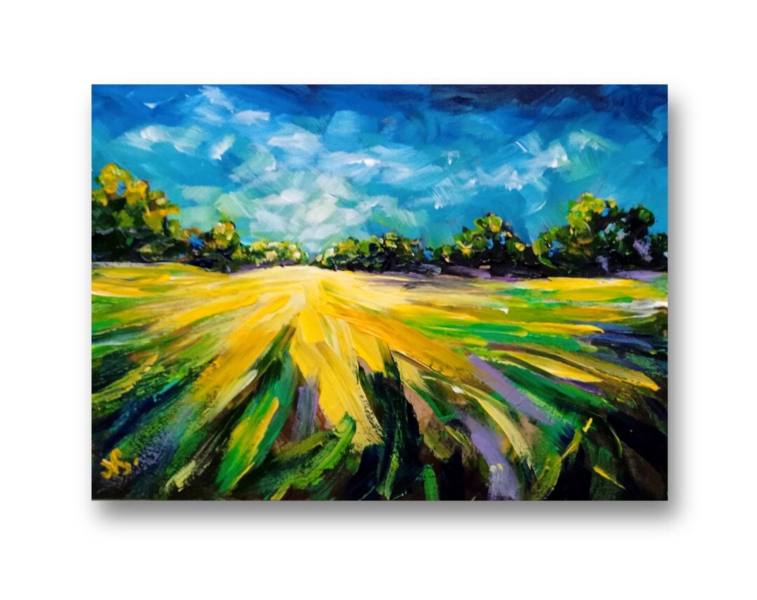 Prairie Painting Original Art Minnesota Landscape Painting Original ...