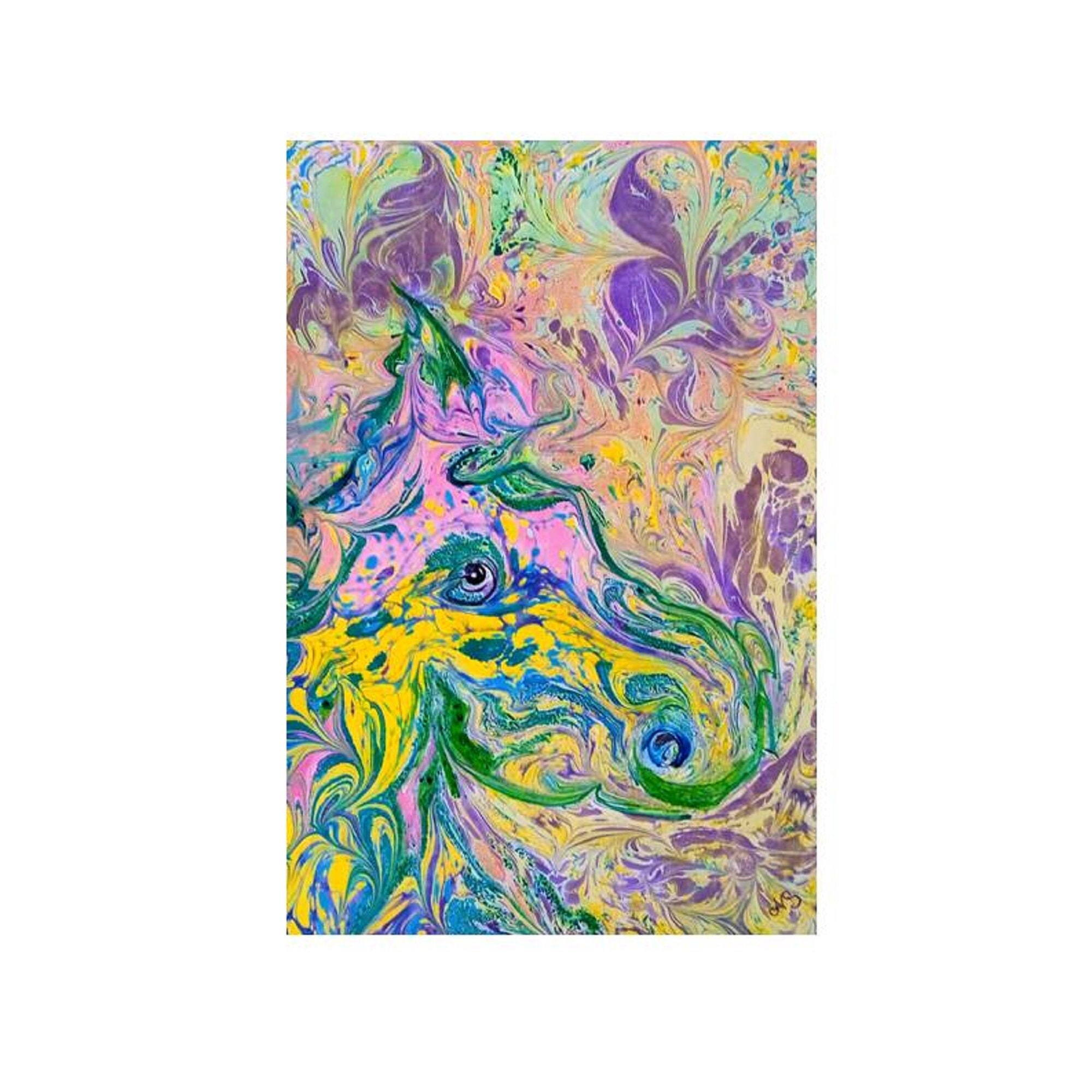 Colorful Horse Painting Abstract Horse Art Fam Animal Original - Etsy