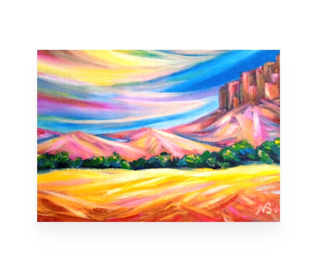 Arizona Painting Original Desert Wall Art Grand Canyon Landscape ...