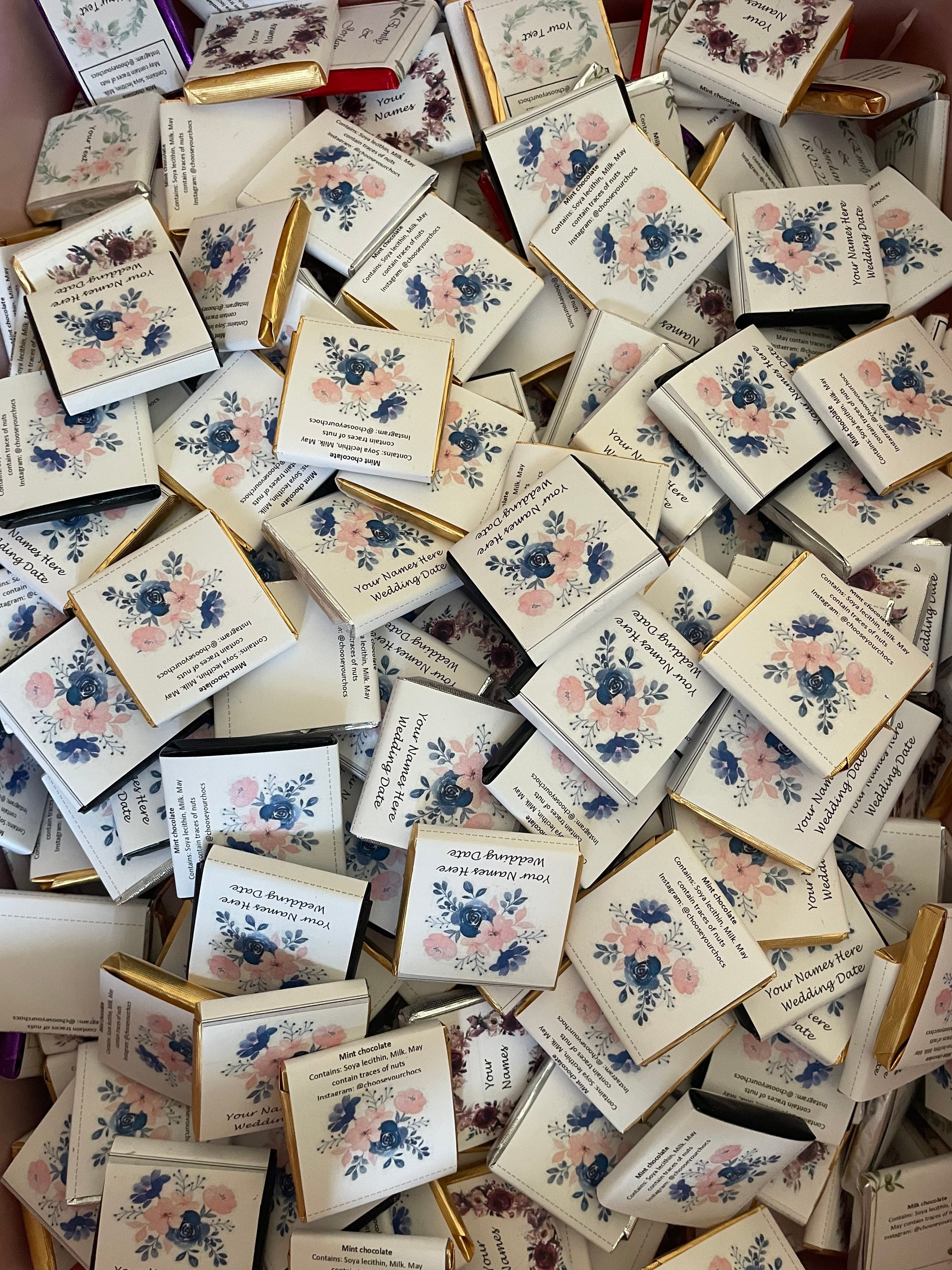 Personalised Chocolate Wedding Favours - Etsy UK