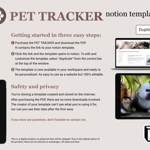 PET TRACKER Notion Template - Etsy