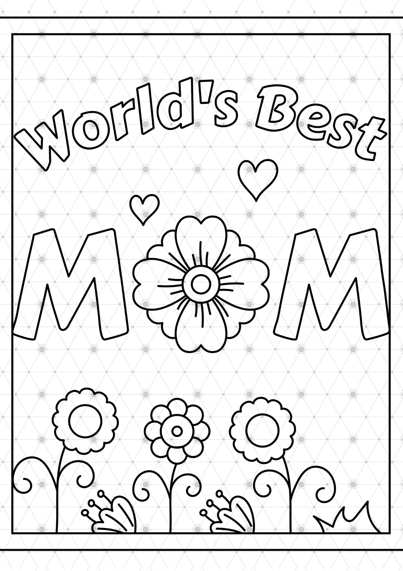 23 Mother's Day Coloring Pages | for Kids | Ages 3 - 5 | Instant ...