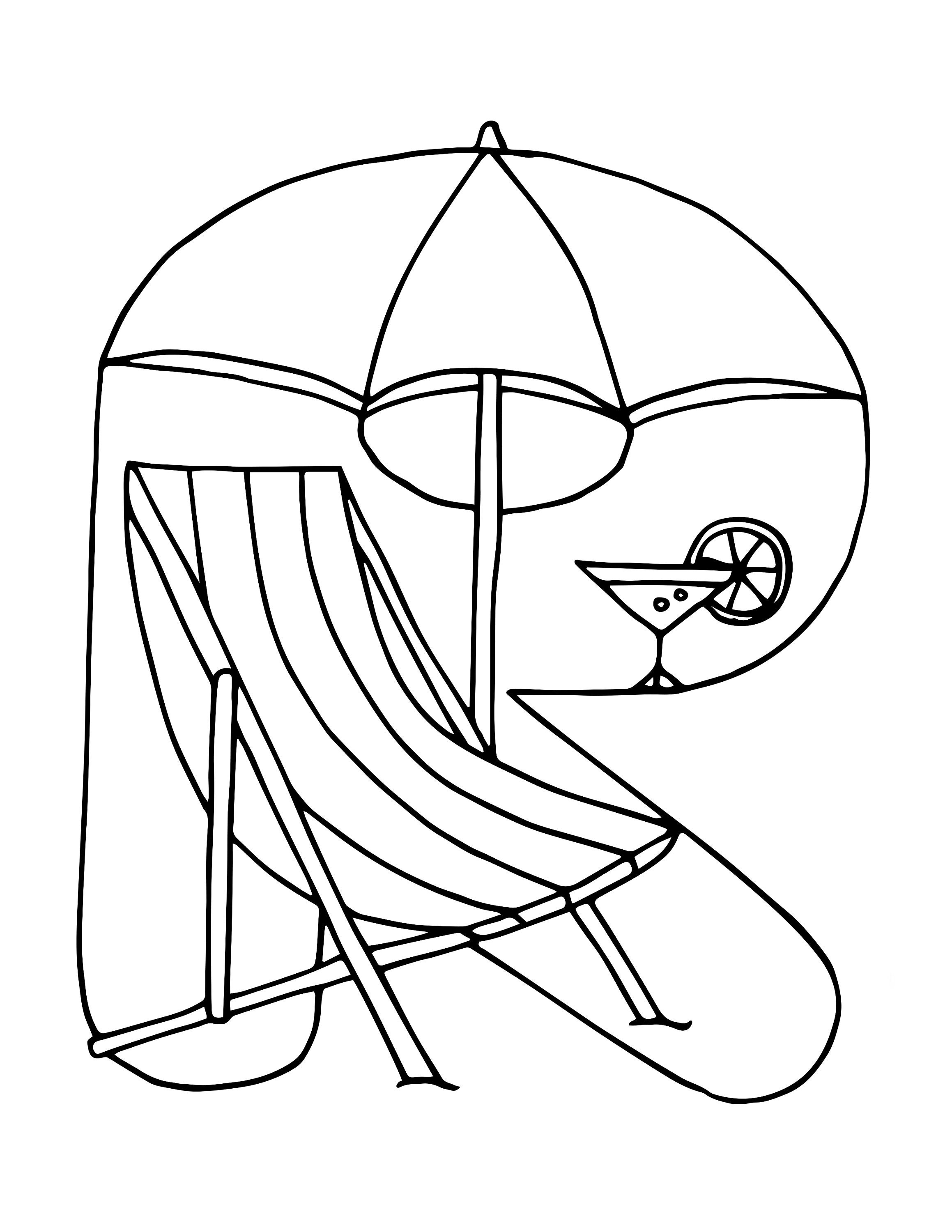 A Letter per Day Beach-themed Coloring Book for Kids Aged 3-6 | 26 ...