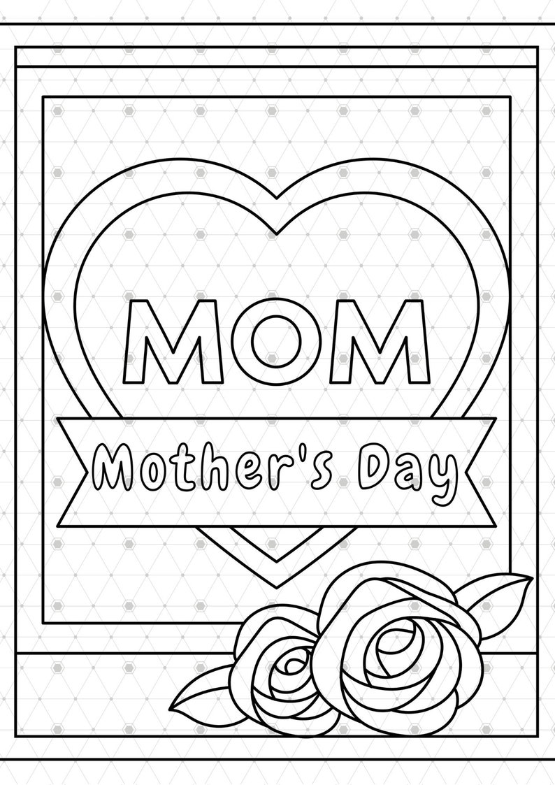23 Mother's Day Coloring Pages | for Kids | Ages 3 - 5 | Instant ...