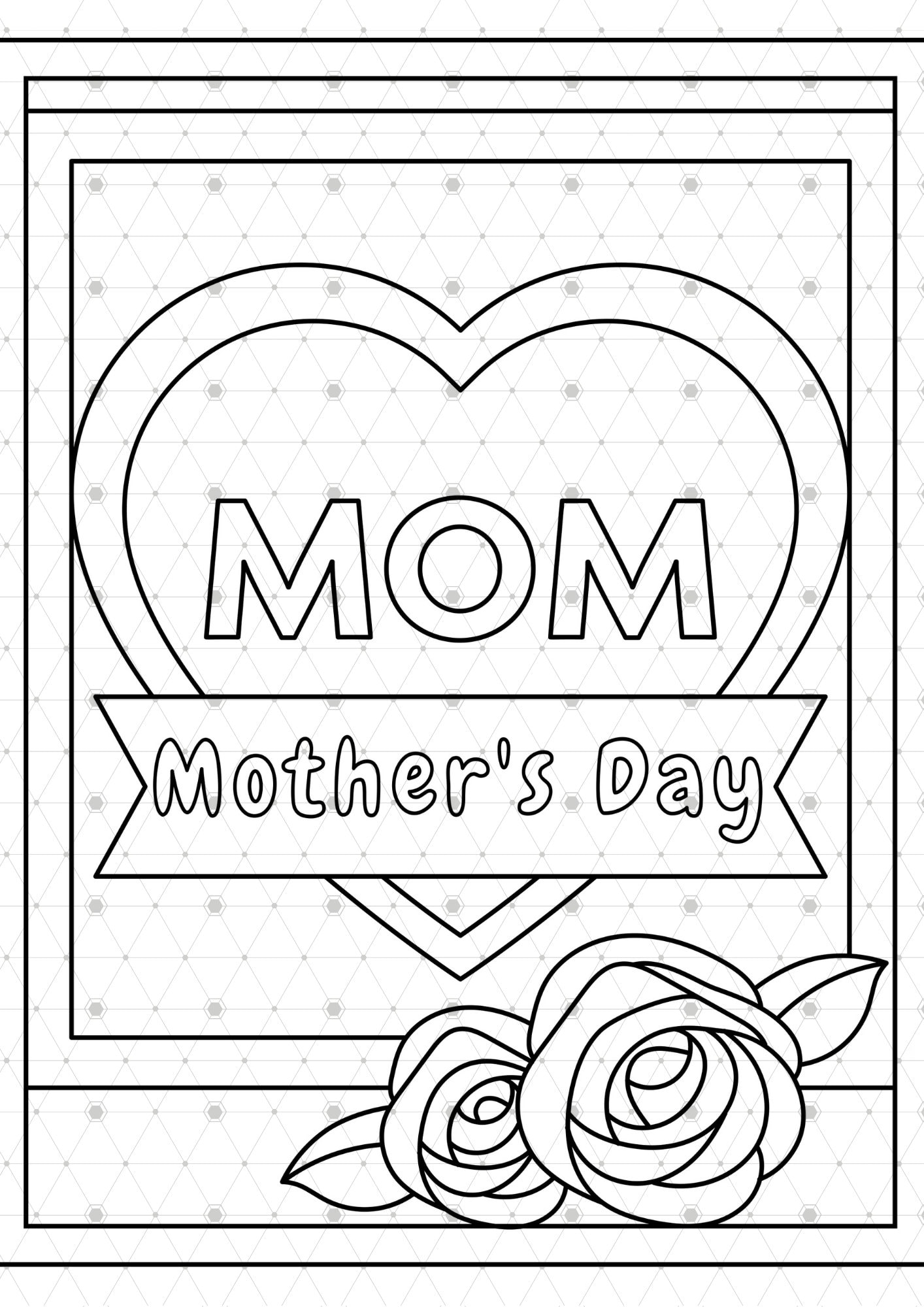 23 Mother's Day Coloring Pages | for Kids | Ages 3 - 5 | Instant ...
