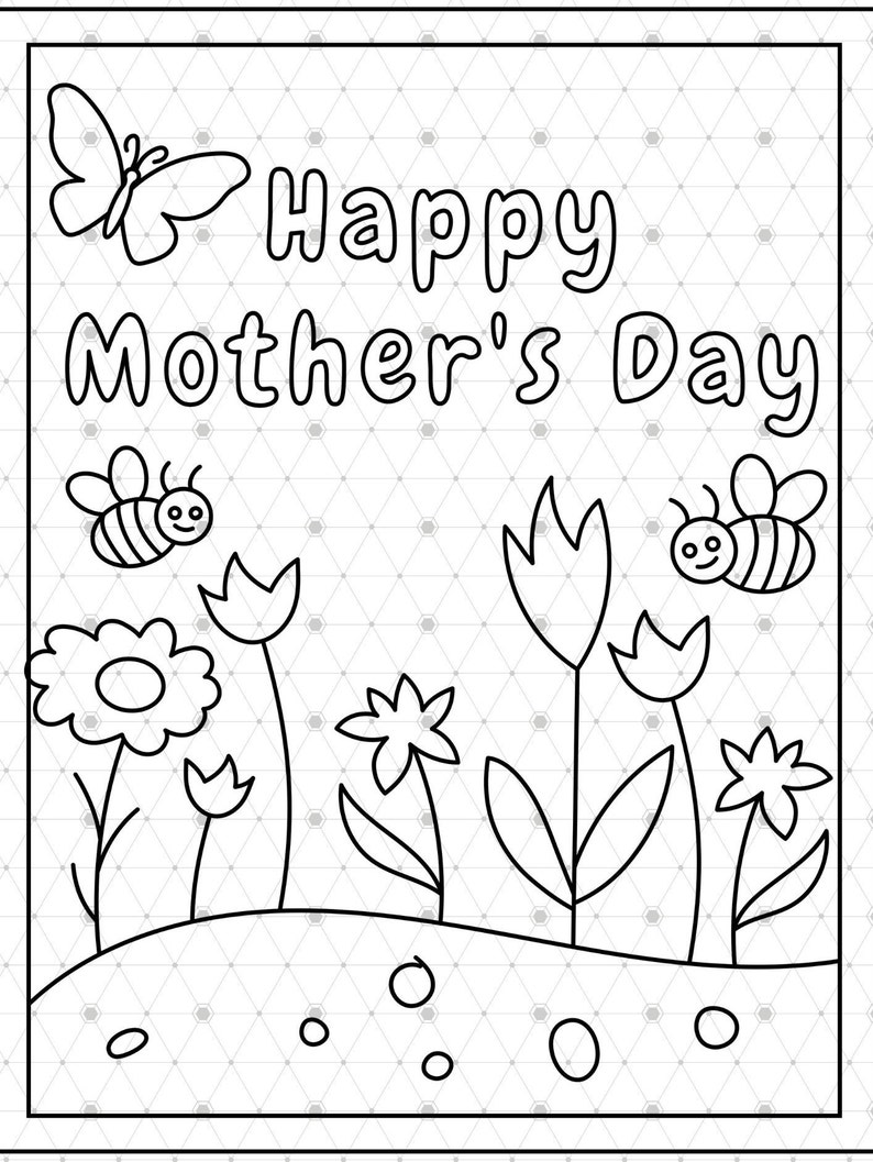 23 Mother's Day Coloring Pages | for Kids | Ages 3 - 5 | Instant ...