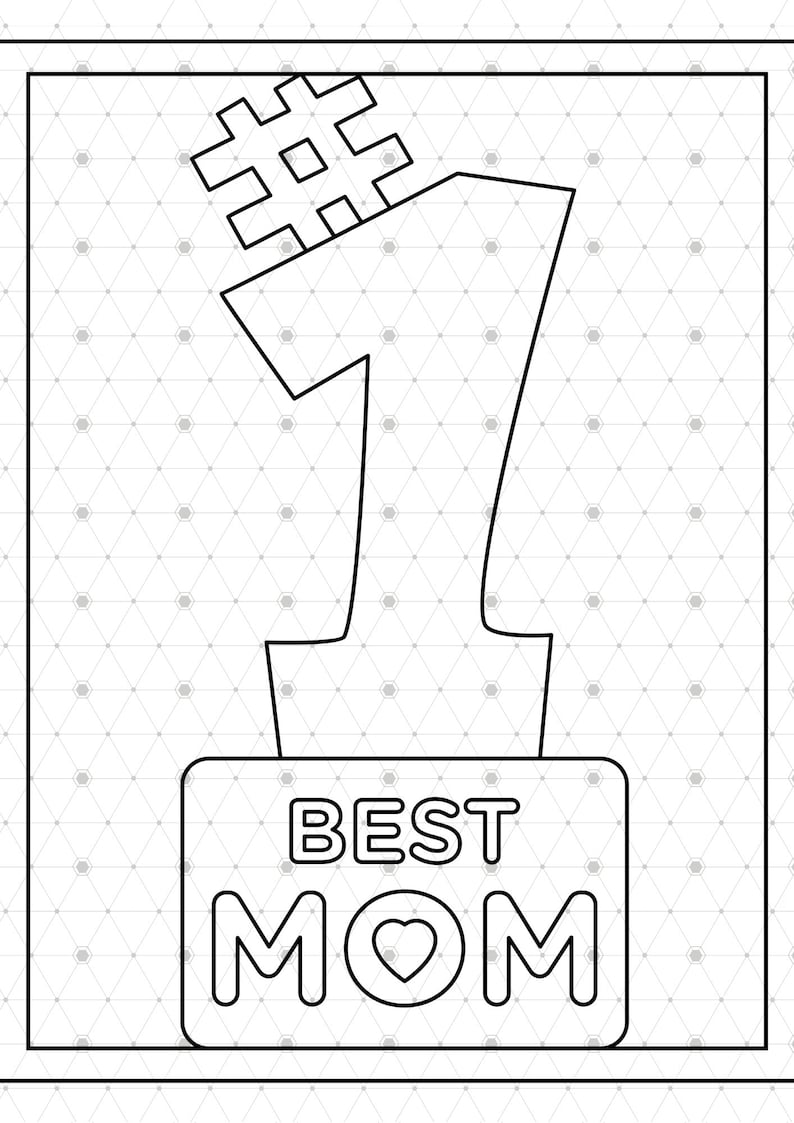 23 Mother's Day Coloring Pages | for Kids | Ages 3 - 5 | Instant ...