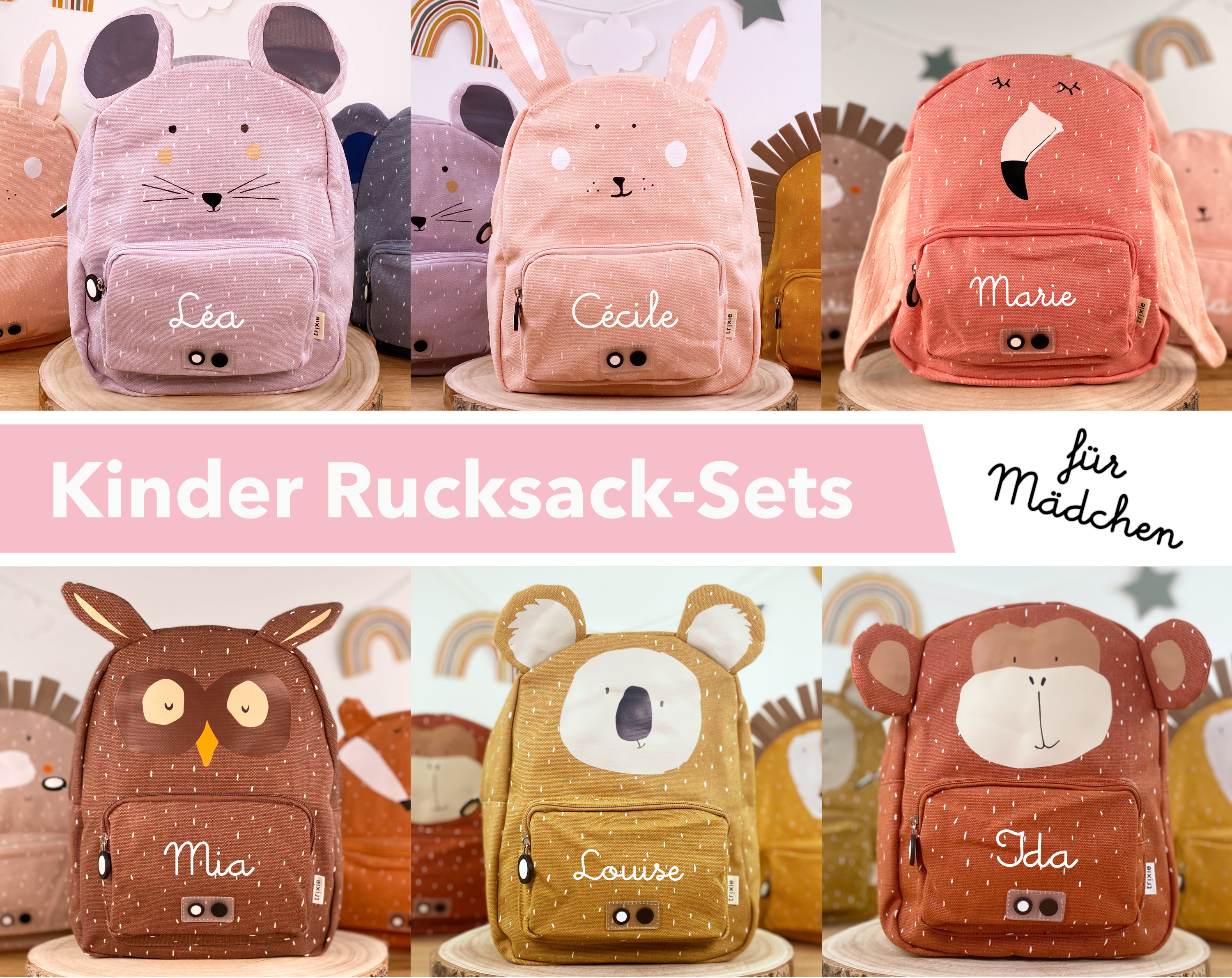 GIRLS KINDERGARTEN BACKPACK With NAME Personalized in Set With - Etsy