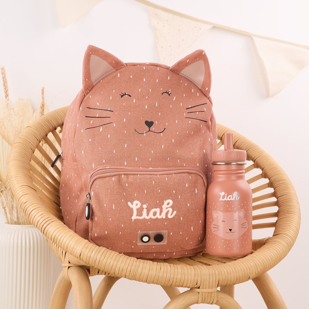 Children's Backpack BIG Personalized With Name as a Set With Drinking ...