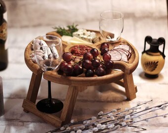 Wooden Wine Table - Etsy