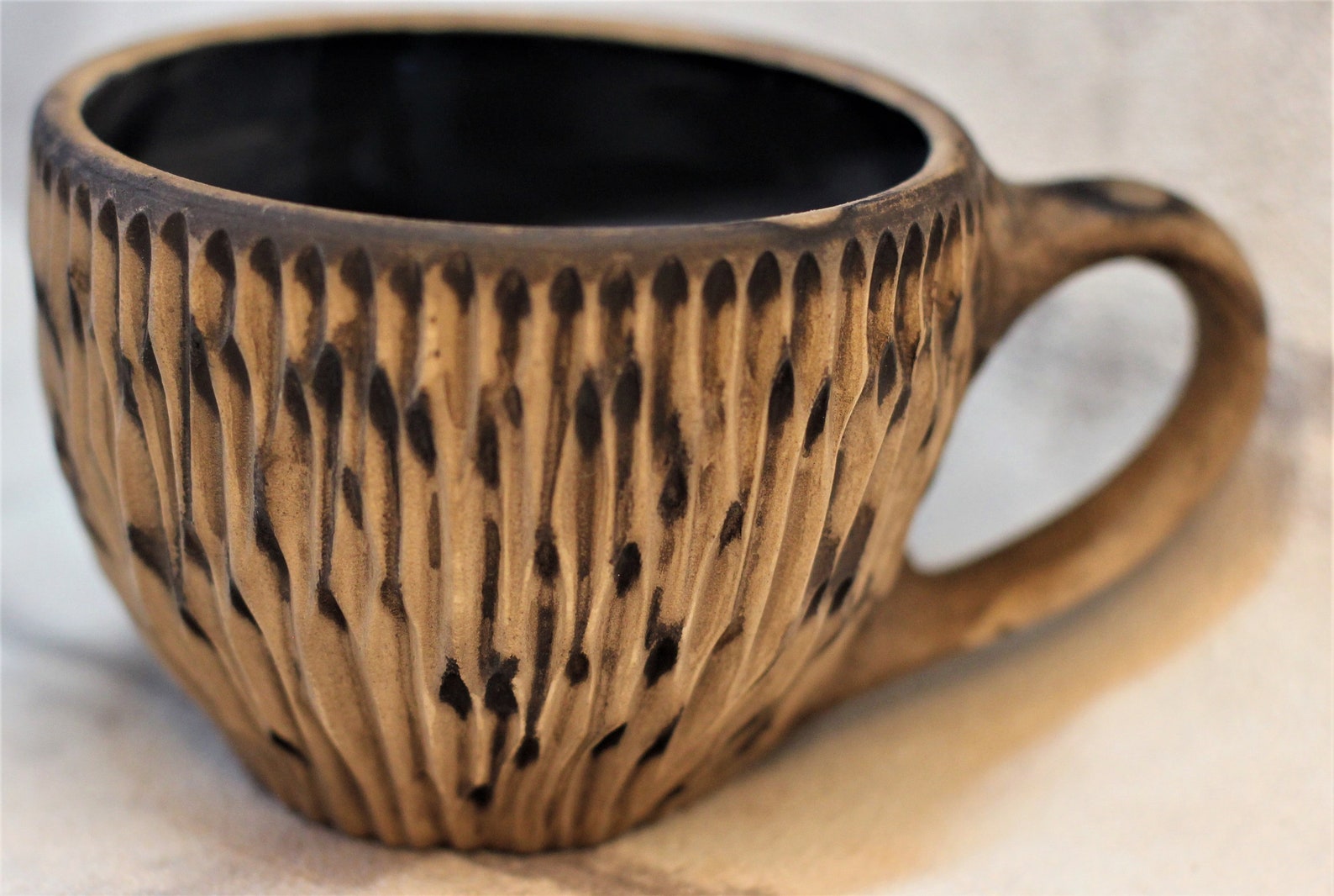 Pottery cup Textured cup Red clay tableware Handmade | Etsy