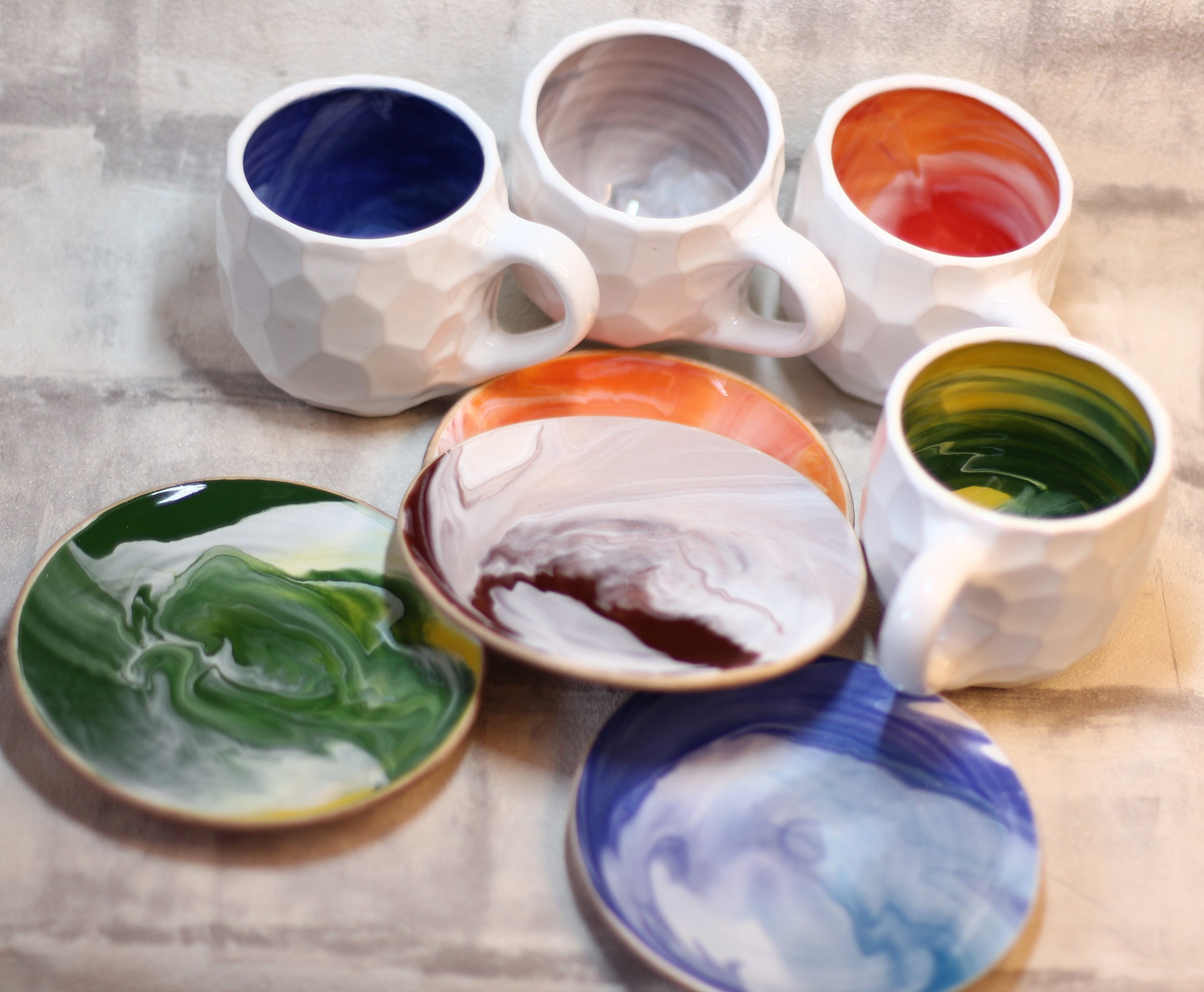 Handmade Cup Multicolored Cups Bright Cups Cup as a Gift | Etsy