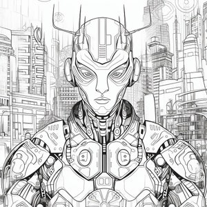 Cyborg Coloring Pages | for Kids and Adults | Digital Download - Etsy