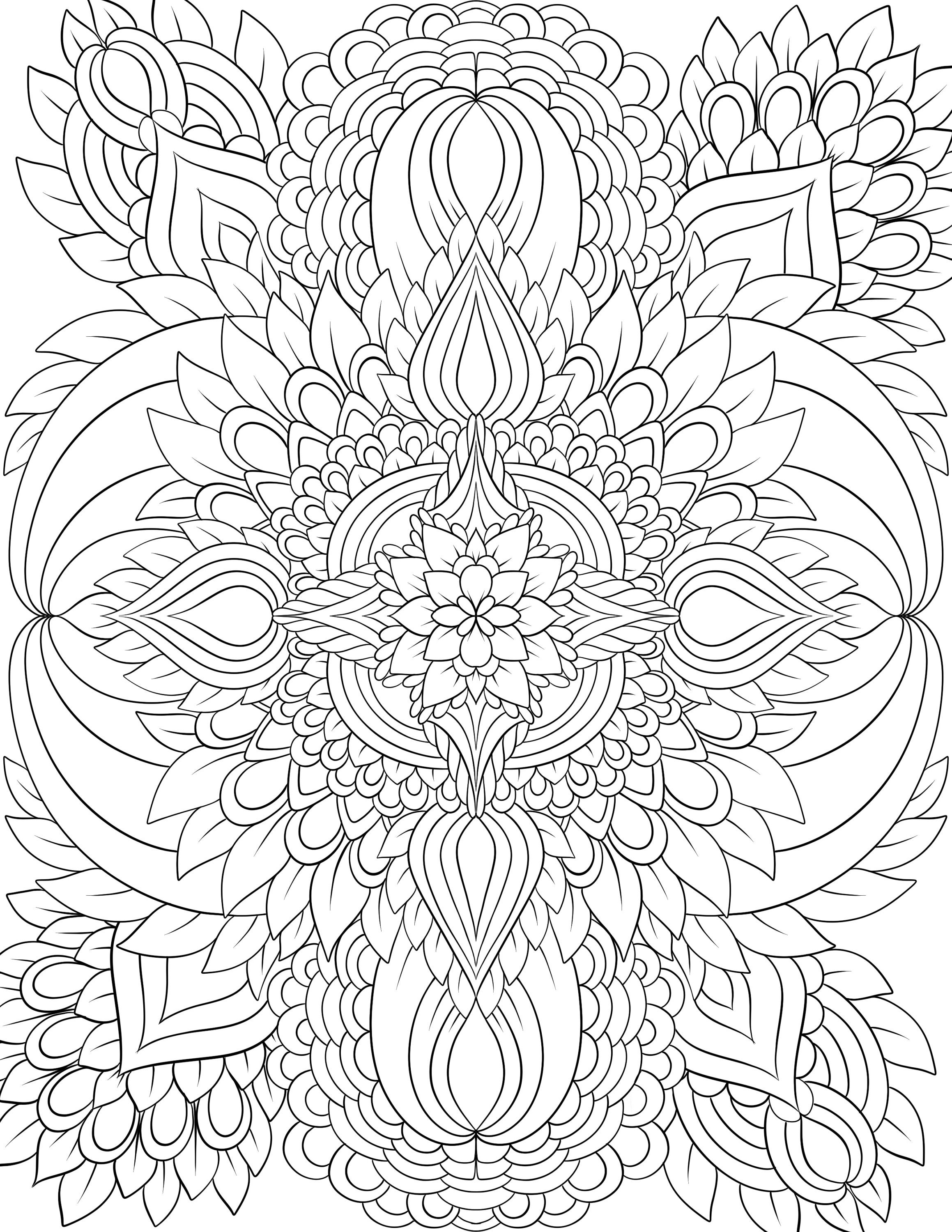 Therapeutic Coloring Pages: Mindful Mandalas for Stress Relief and Self ...