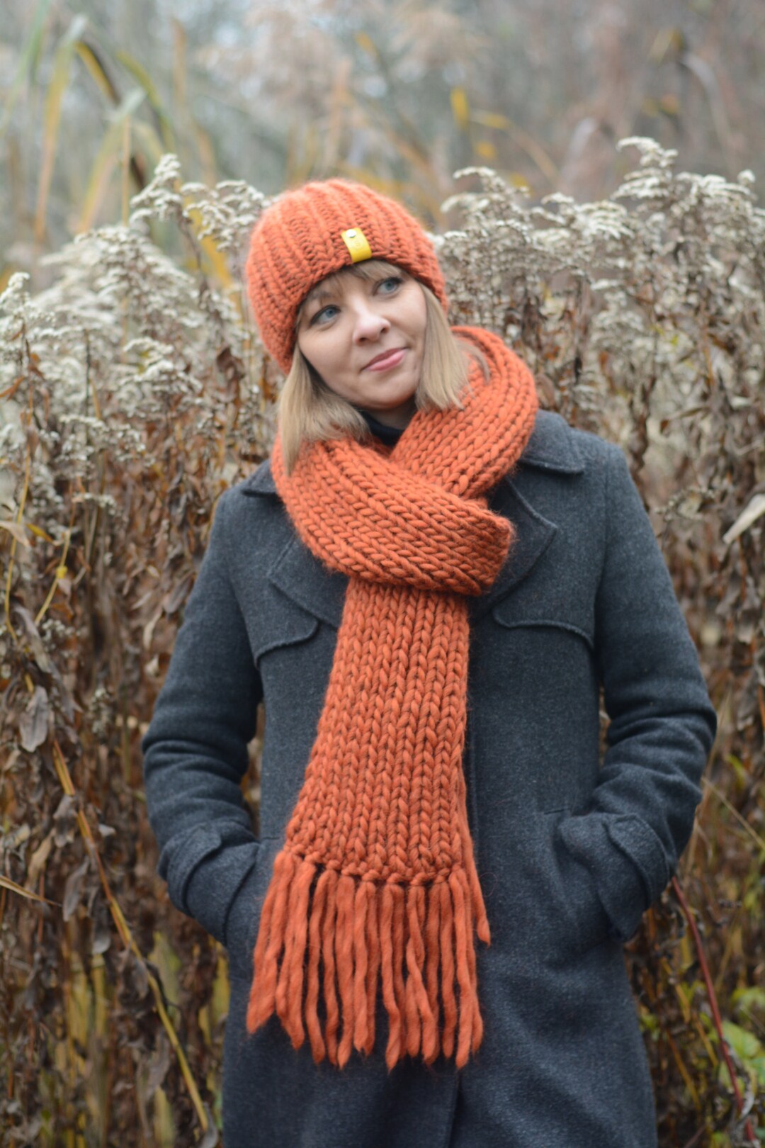 Wool Knit Scarf, Long Scarf, Alpaca Wool Scarf, Wool Accessories ...