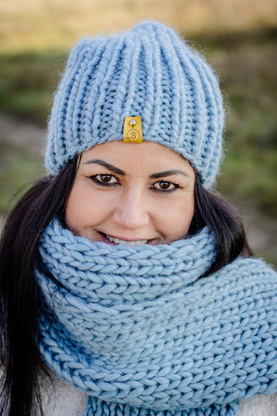 Hat Scarf Set, Long Scarf, Wool Scarf, Two Piece Set, Alpaca Hat ...