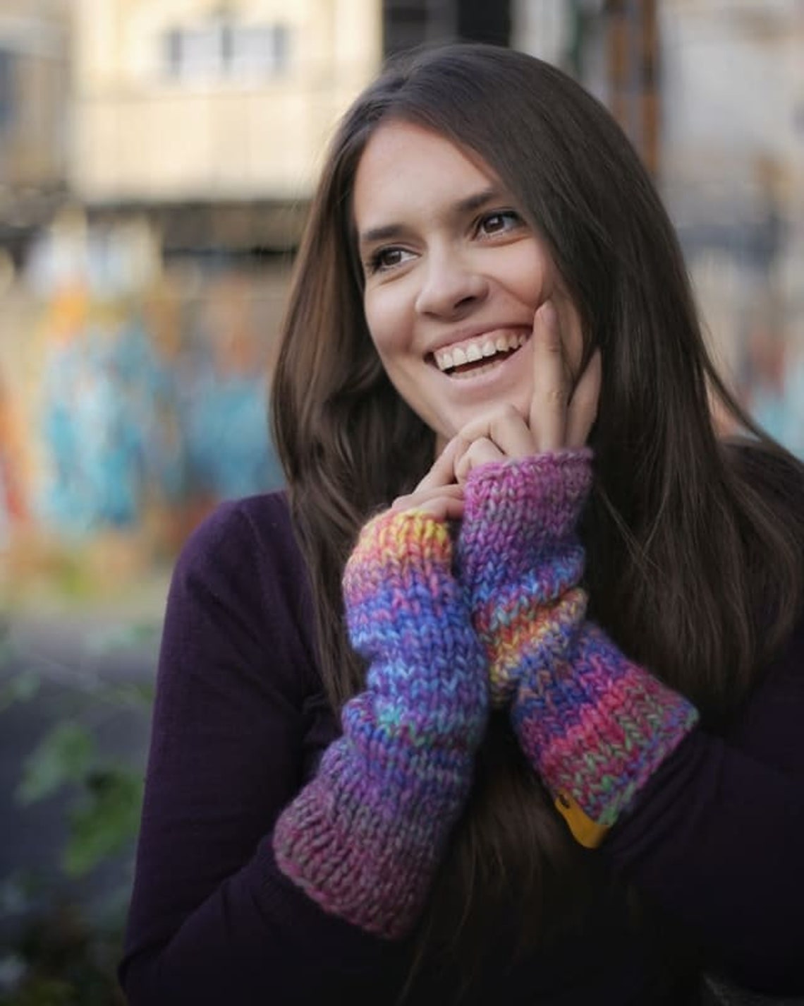 Hand Made Mittens Hand Warmers Warm Mittens Fingerless - Etsy