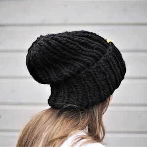 Super Big Head Beanie, Chunky Knit Hat, Slouchy Beanie, Oversized Hat ...