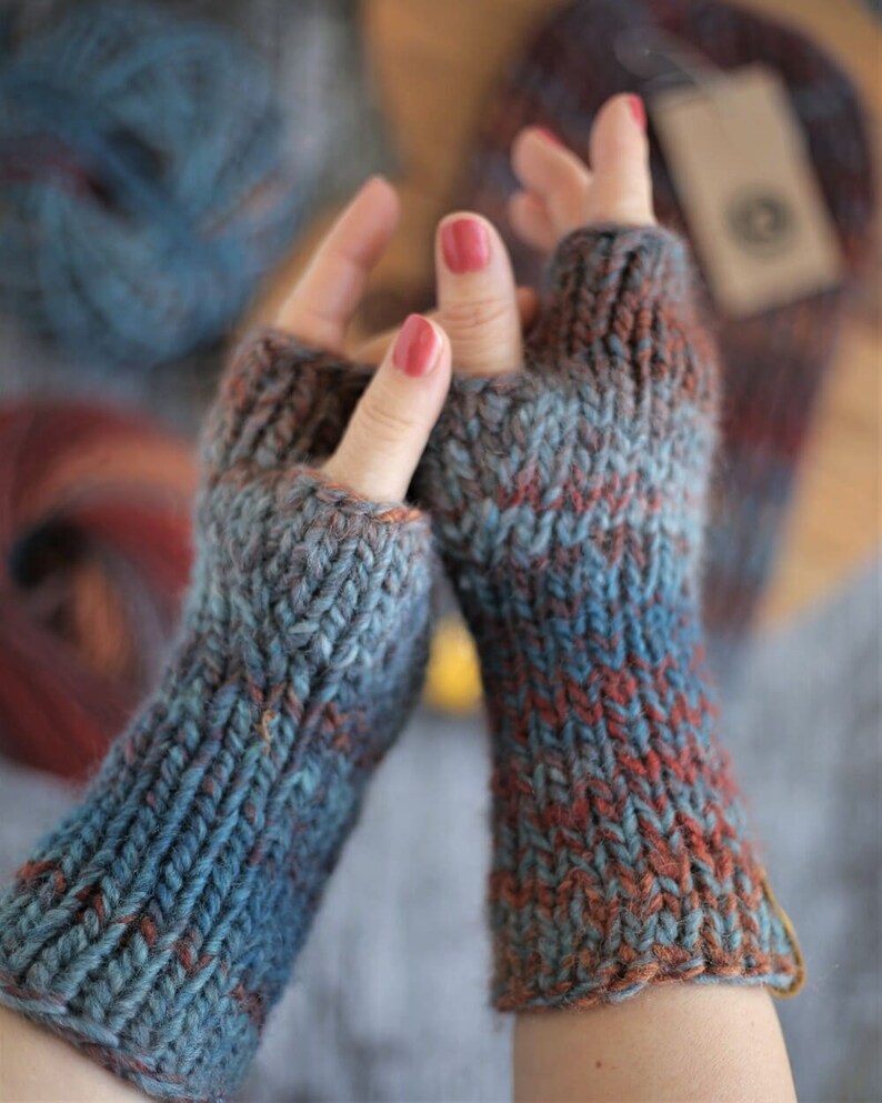Hand Made Mittens Hand Warmers Warm Mittens Fingerless - Etsy