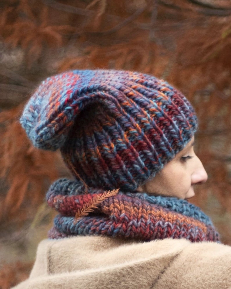 Colorful Beanie Hat, Knit Wool Hat, Winter Hat, Women Knit Hat, Women ...