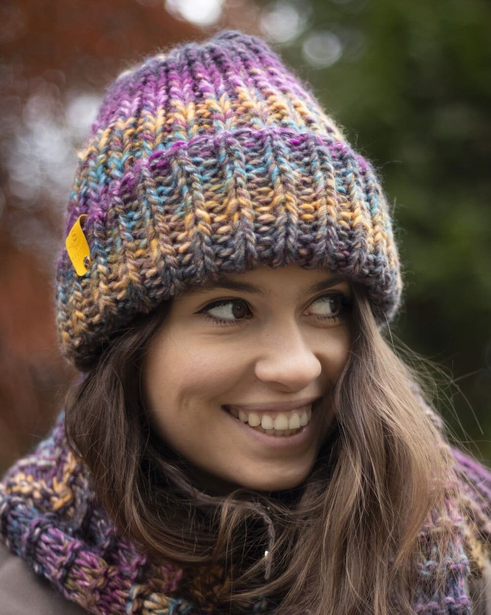 Colorful Beanie Hat, Knit Wool Hat, Winter Hat, Women Knit Hat, Women ...