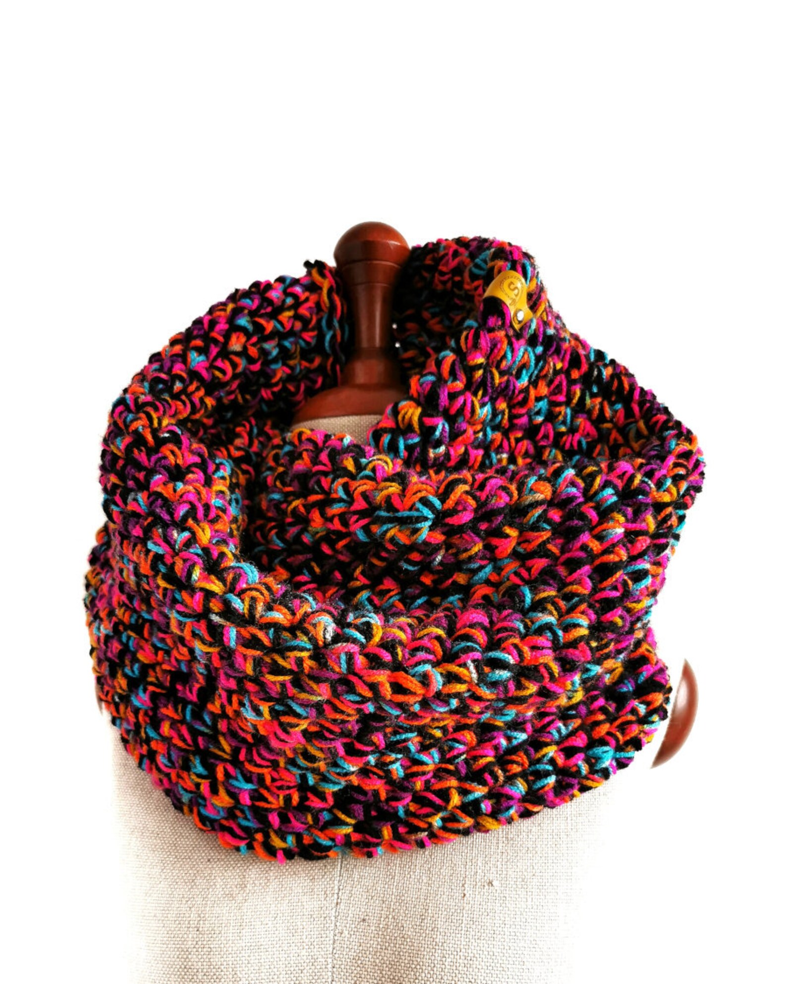 Oversized Scarf and Knitted Hat Infinity Scarf & Hand Knit Hat - Etsy