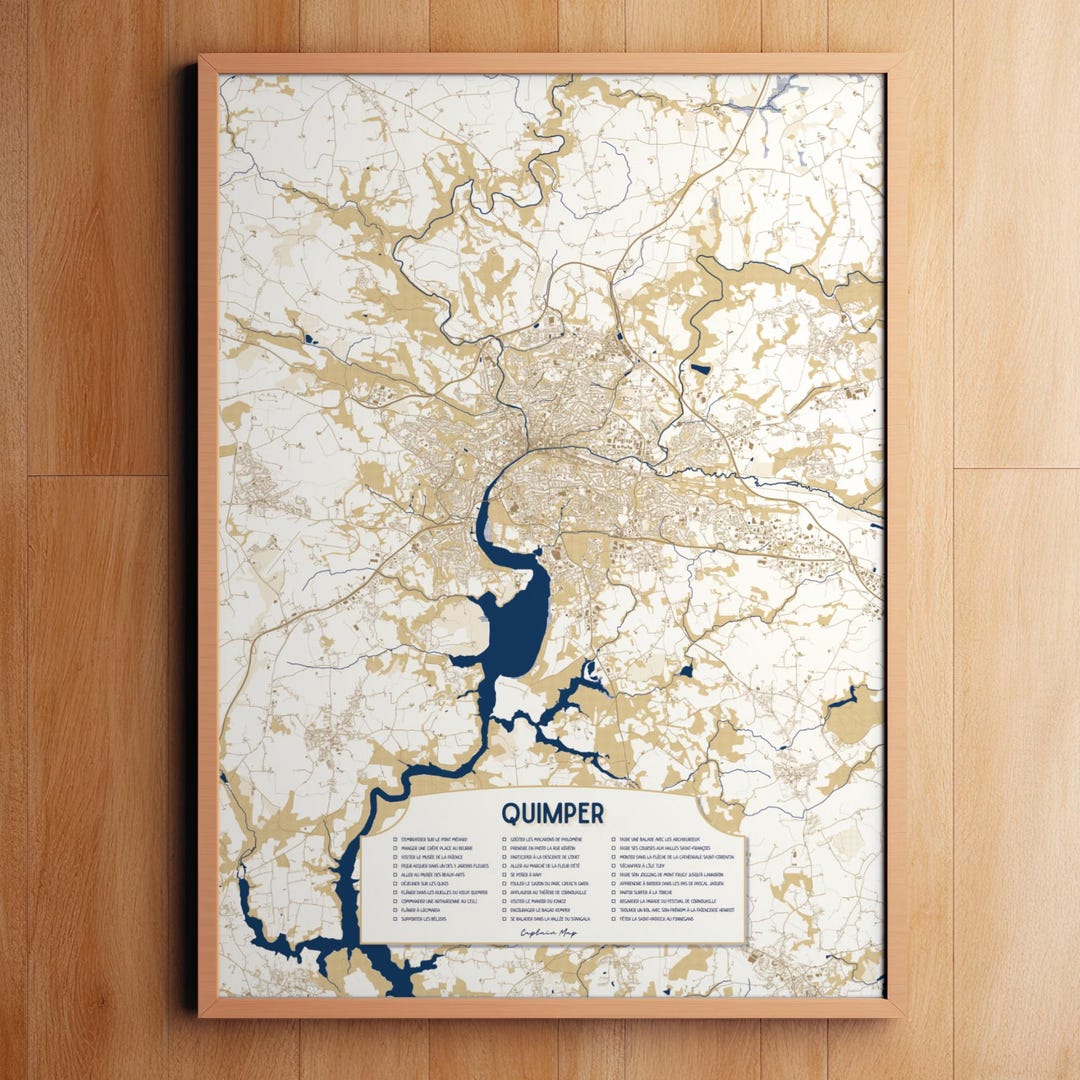 Quimper Poster Quimper Map - Etsy