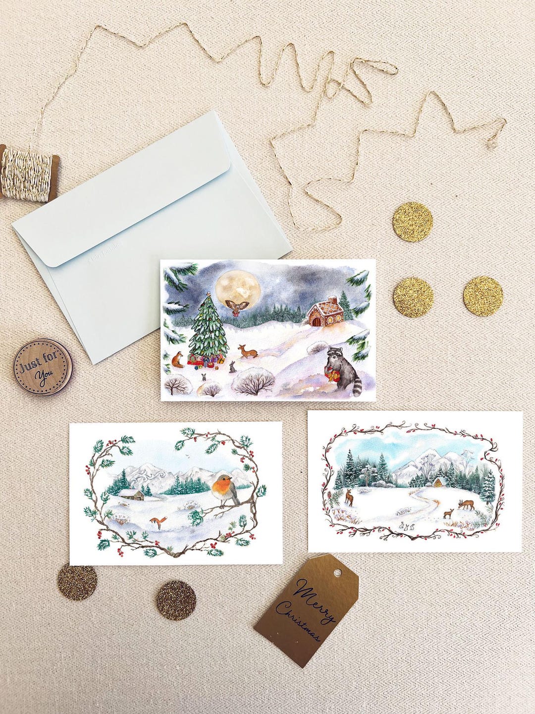 Greeting Card – Winter Watercolor Card | Set or Individual | Watercolor ...