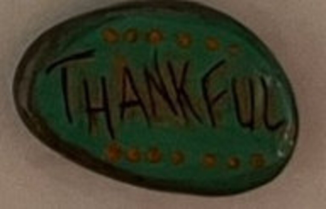 Rocks Can Talk Painted Rocks Thankful - Etsy