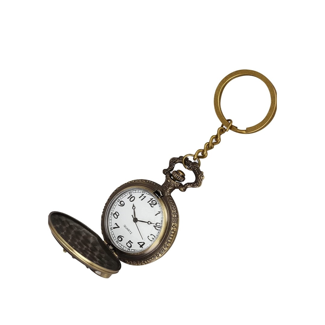 Rainsound Metal Vintage Bike Pocket Watch Keychain - Etsy