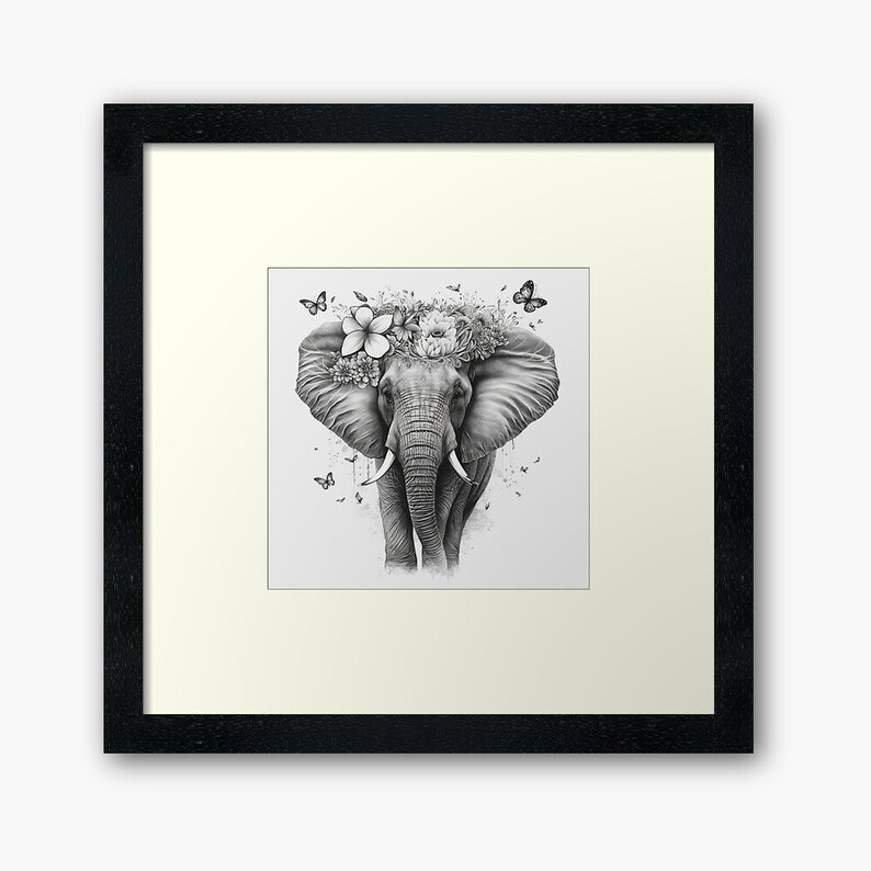 Elephant Artwork, Digital Download , Elephant Wall Art - Etsy