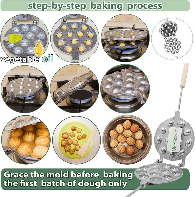 Oreshnitsa Russian Oreshki Walnut Nutlets Oreshnica Cookie Form Mold ...