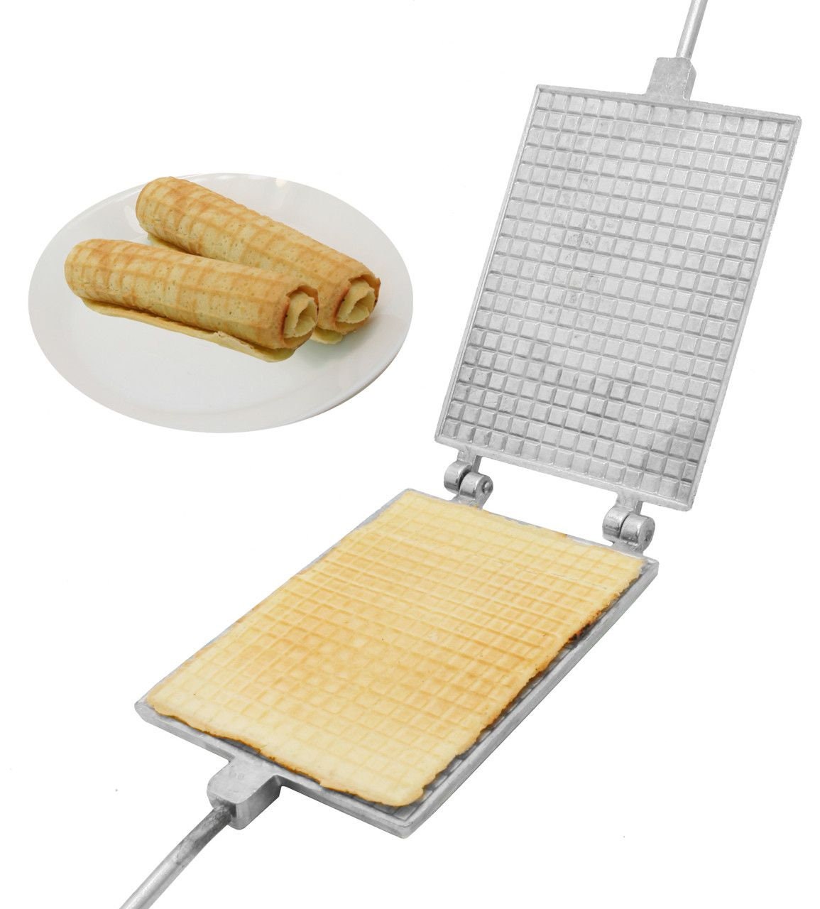 Sweet Waffles Wafer Maker Metal Mold Cookie Baker Iron Plate Baking ...