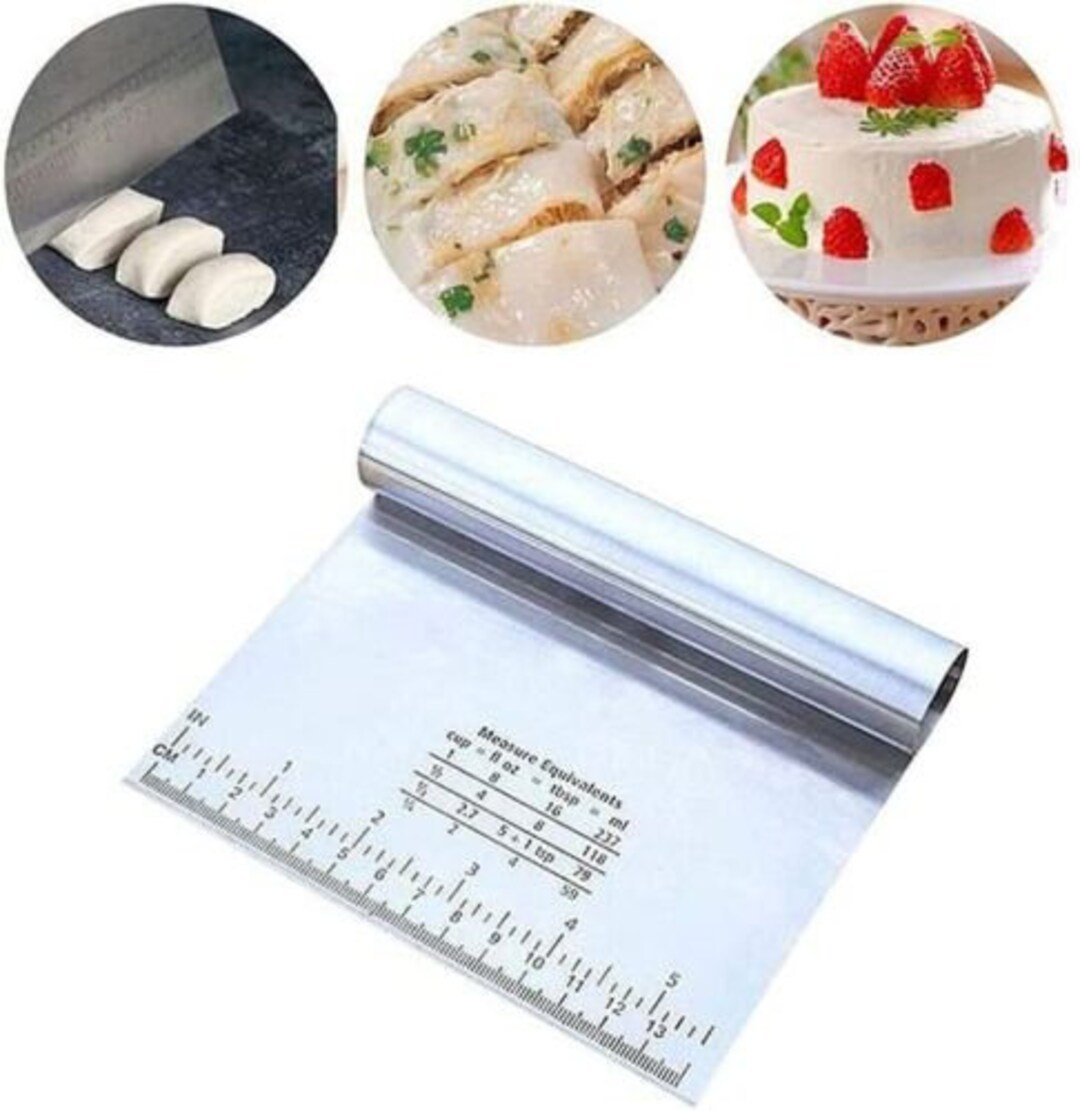 All Purpose Stainless Steel Dough Pastry Scraper/chopper/cutter ...